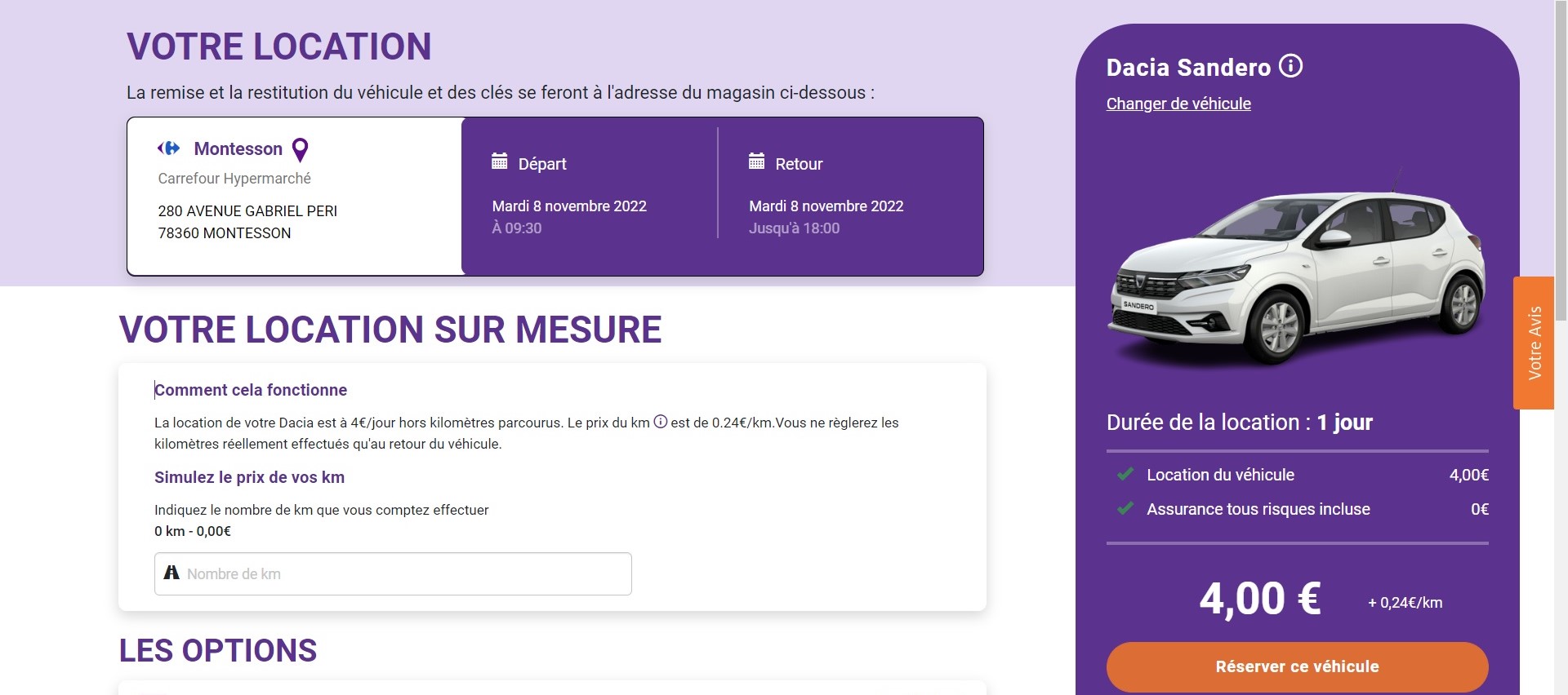 Carrefour lance la location au km sur la Dacia Sandero | autoactu.com